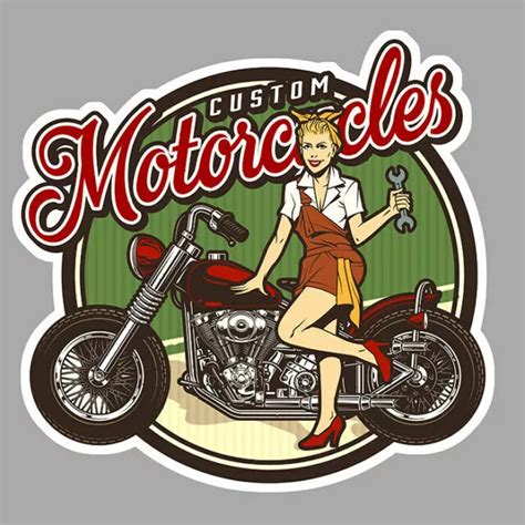 Sticker Pinup Sexy Girl Autocollant Old School Pin Up Garage Vintage