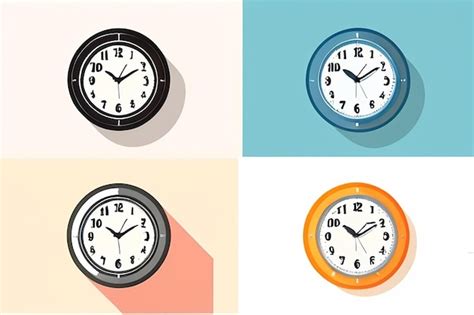 Bitmap Illustration Of Clock And Time Symbol Set Of Clock And Circle Bitmap Icon For Stock