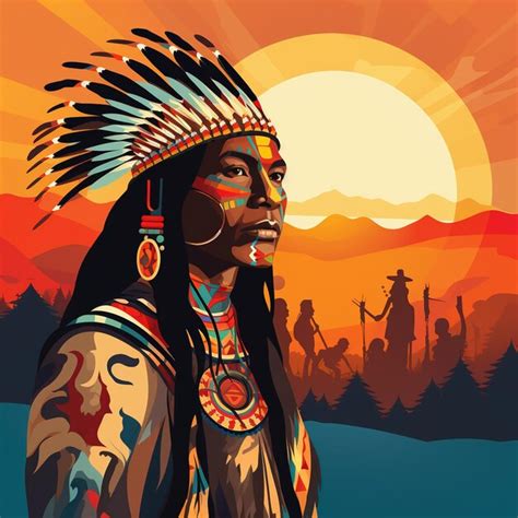 Premium AI Image Indigenous People Awareness And Protect The Rights