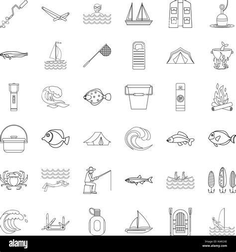 Compass Icons Set Outline Style Stock Vector Image And Art Alamy