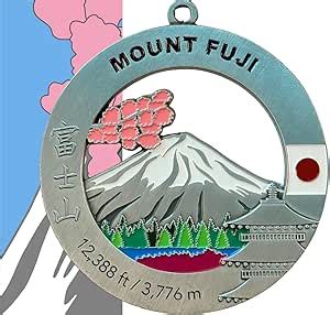 Hiker Medals Mount Fuji Medal With Personalized Engraving Sports And Outdoors