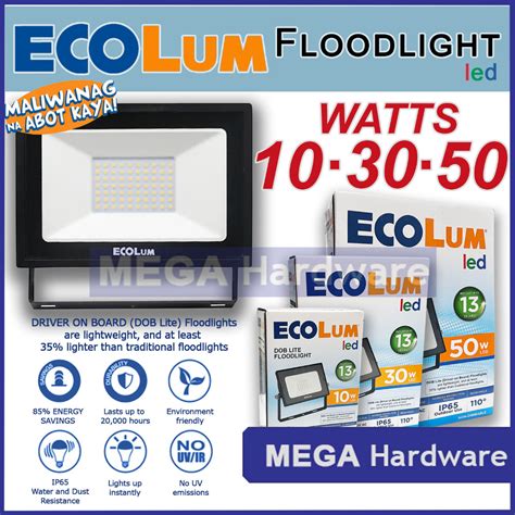 Firefly Or Ecolum Weatherproof Dob Led Flood Light Daylight Shopee