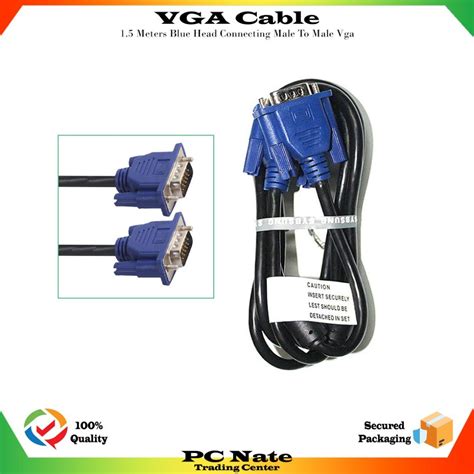 Vga Cable 15 Meters Blue Head Connecting Male To Male Vga Computers