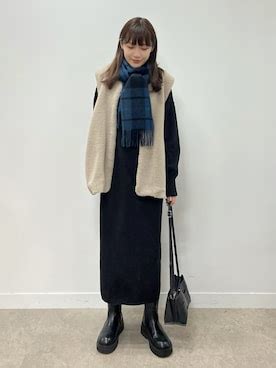 The Shop Tk （ザ ショップ ティーケー）の「【心地よい肌触り／ユニセックスアイテム】カシミヤブレンドマフラー（マフラー）」 Wear