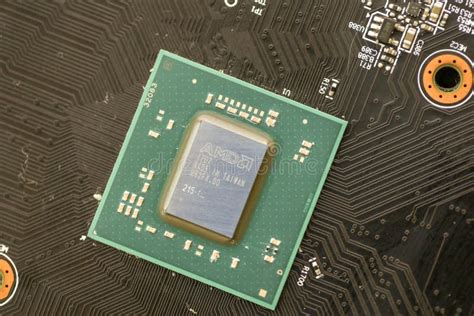 Kyiv Ukraine January 29 2025 Detail Of The Processor Core Of A Video Card Amd Radeon Rx550