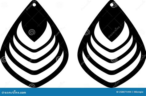 Earrings Template Svg Vector Cutfile For Cricut And Silhouette Stock
