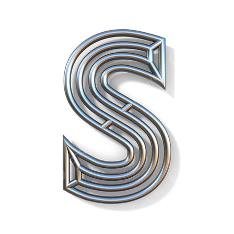 線輪廓字體字母 S 3d 圓形反射渲染 照片背景圖桌布圖片免費下載 Pngtree