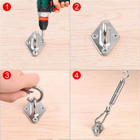 Canopy Fixing Set Heavy Duty Sun Shade Fixing Kit Stainless Steel