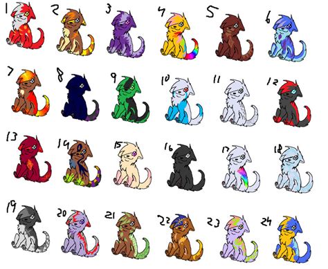 Chibi Wolves 24 Adoptables By Marchofthekittehs On Deviantart