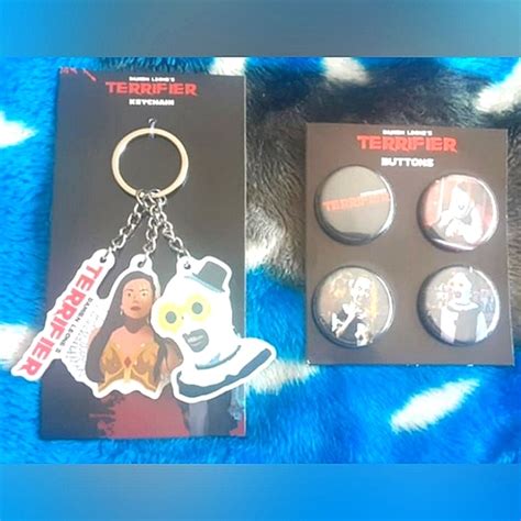 Other New Terrifier Art The Clown Keychain And Button Set Poshmark