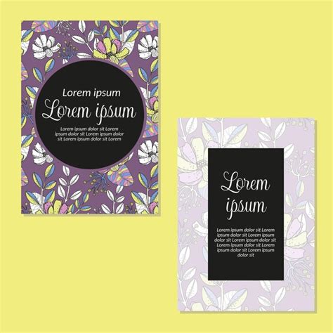 premium vector wedding invitation card template flowers and leaves