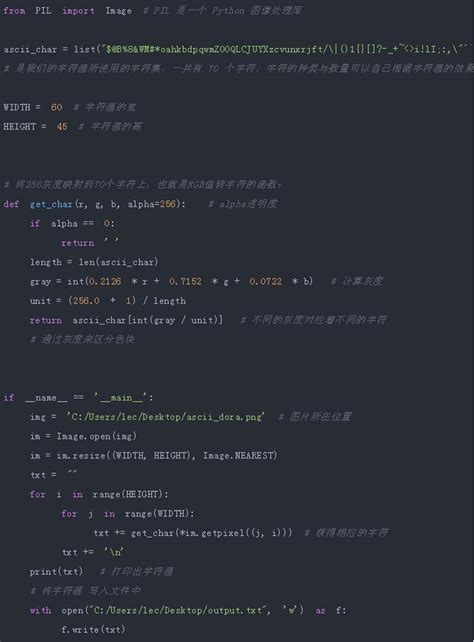 教你利用Python把圖片轉字符畫代碼哆啦A夢你見過嘛 每日頭條