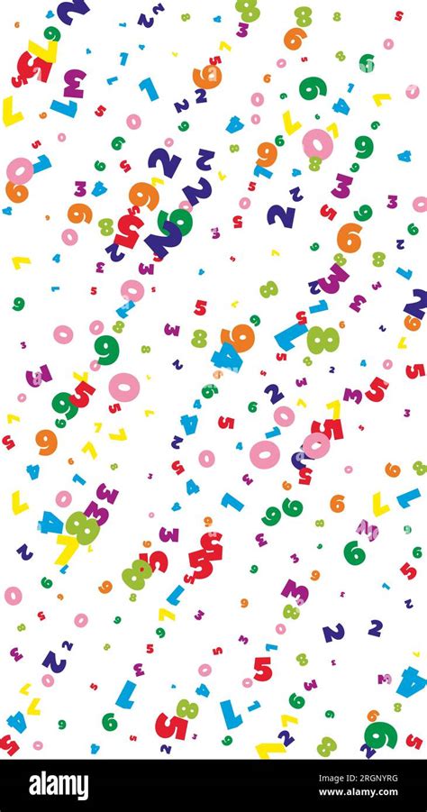 Falling Bright Numbers Math Study Concept With Flying Digits Amusing