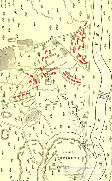 American Revolution Battle Map Classroom Clip Art