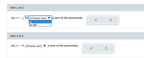 solved use the remainder theorem to determine if the given