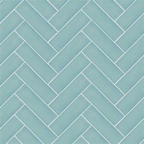 Color One Robin Egg Blue 2x8 Matte Cement Tile Light Teal Backsplash