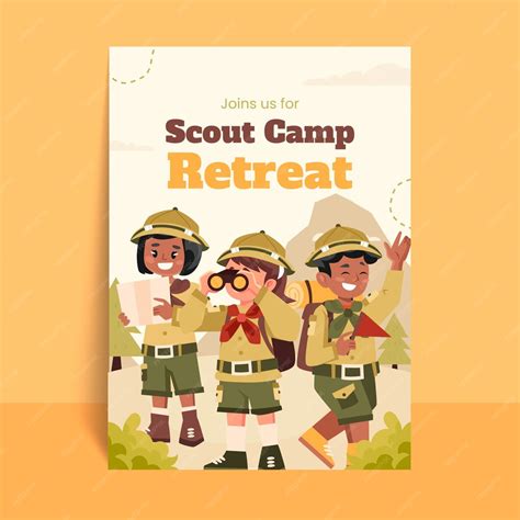 Premium Vector Scout Poster In Flat Design