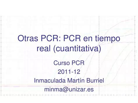Ppt Otras Pcr Pcr En Tiempo Real Cuantitativa Powerpoint