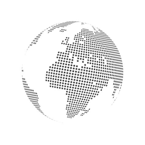 Earth Globe With Green Continents Modern 3d World Map Concept World