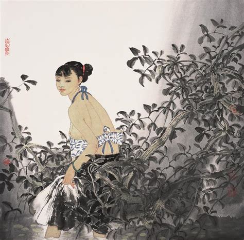 於文江工筆仕女人體畫 每日頭條