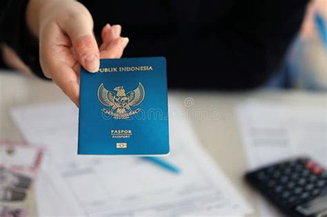 Indonesia Passport And Service Workers Table On Process Of Citizenship Registration Stock Photo