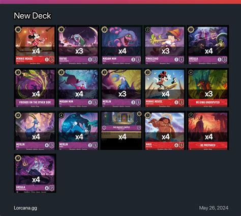 New Deck Lorcana Deck Disney Lorcana