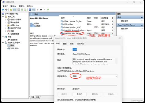 Windows11 开启ssh服务，并更改端口号，设定开机运行，登录后的命令操作等win11开启ssh服务 Csdn博客