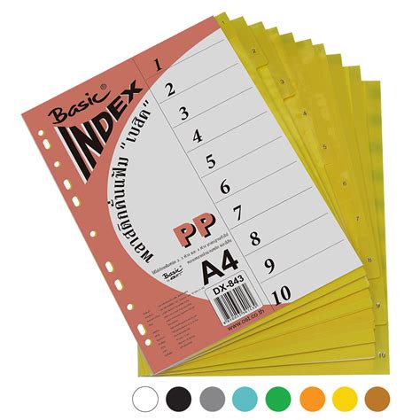 อินเด็กซ์พลาสติกคั่นเอกสาร ขนาด A4 Index มีให้เลือกตั้งแต่ 5 10 12 15 และ31 หยัก Shopee