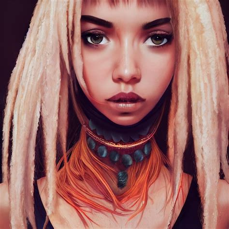 Premium Photo Beautiful Woman Portrait With Dreadlocks