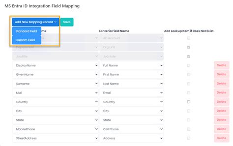 Field Mapping