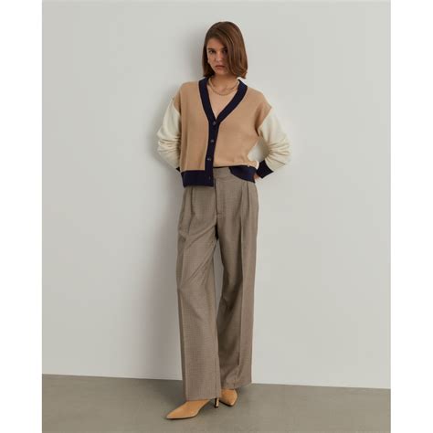 Colorblock Cardigan In Merino Wool Lp004917090 Lion Of Porches
