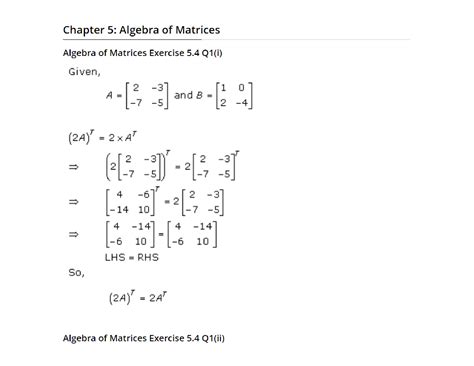 Solution Exercise 4 Chapter 05 Algebra Of Matrices Class 12 Maths
