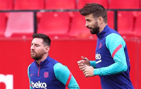 Messi Unhappy With Pique Over Barcelona Exit Saga