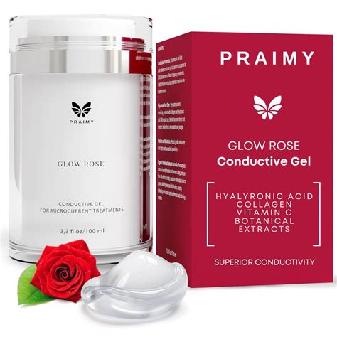 Praimy Glow Rose Premium Microcurrent Conductive Gel For Face Facial
