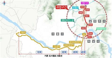 9호선 연장 강동하남남양주선 계획 승인2031년 개통