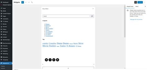 blog sidebar widget