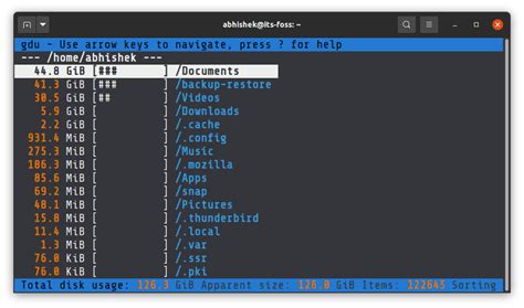 Use Gdu For A Faster Disk Usage Checking In Linux Terminal Linux Punx