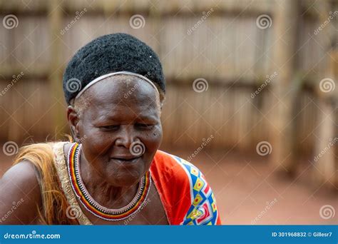 Traditional Costume Worn In A Swazi Village In Swaziland Editorial