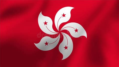 Vertical Portrait Waving National Flag Of Hong Kong Stock Footage