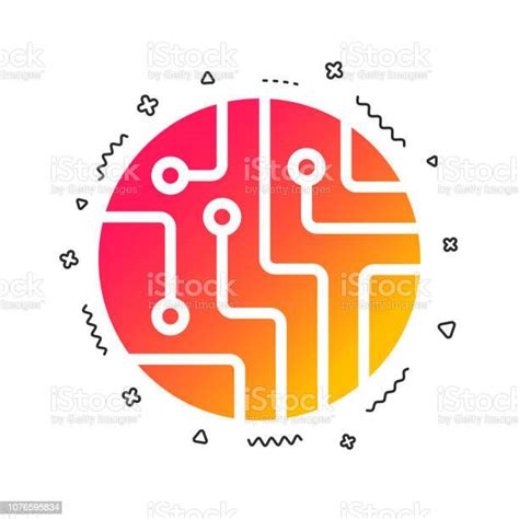 電路板標誌圖示技術符號向量向量圖形及更多代幣圖片 代幣 圓形 圖示 Istock