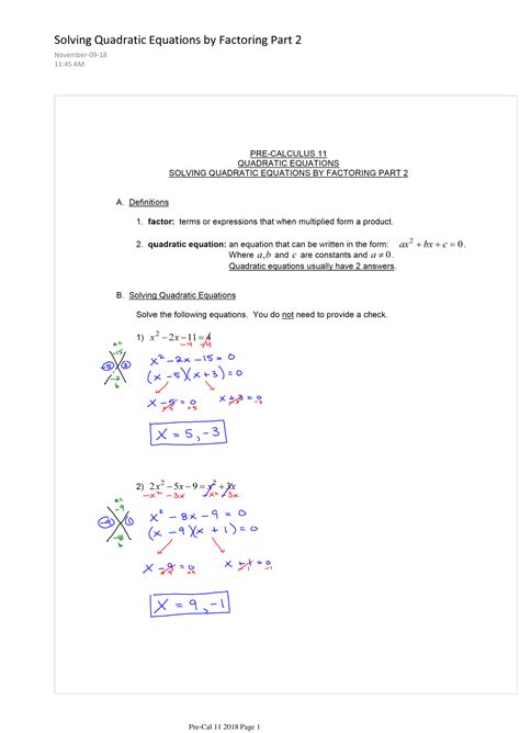 Solution Pre Calculus Solving Complex Quadratic Equations By