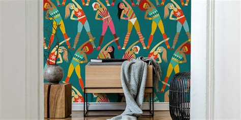 Retro Aerobic Workout Wallpaper Happywall