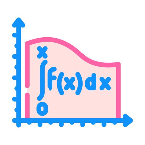 Integral Math Science Education Color Icon Vector Illustration