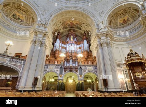 Interior View Of Berliner Dom Or Berlin Cathedral With Altar Berlin