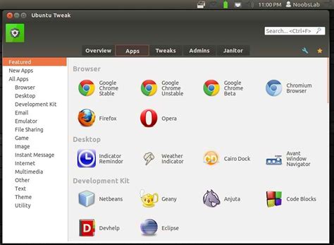 Install Ubuntu Tweak 081 In Ubuntu 121012041110linux Mint New Release Noobslab Eye