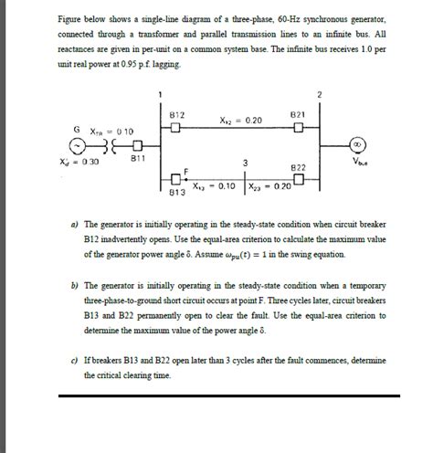 Solved Figure Below Shows A Single Line Diagram Of A Chegg