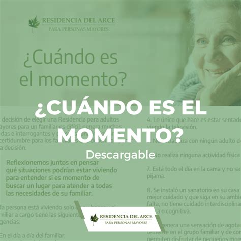 Descargable Cuándo es el momento Residencia del Arce