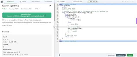 Day 2 Of My 75 Days Code Challenge Kadanes Algorithm Charu Mittal