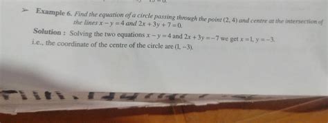 Example 6 Find The Equation Of A Circle Passing Through The Point 24
