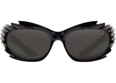 Balenciaga Spike Rectangle Sunglasses Black Mens Ss23 Pre Us